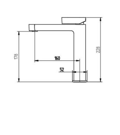 ברז פרח לכיור רחצה ריפ עם פיה בינונית קבועה חמת | עכשיו במחיר מבצע ...