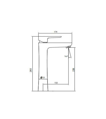 ברז פרח לכיור רחצה ונציה עם פיה גבוהה קבועה חמת | עכשיו במחיר מבצע ...